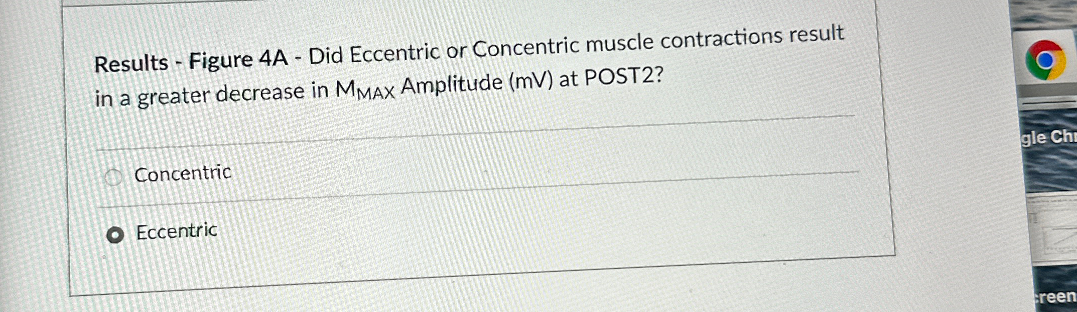 Solved Results - ﻿Figure 4A - ﻿Did Eccentric or Concentric | Chegg.com