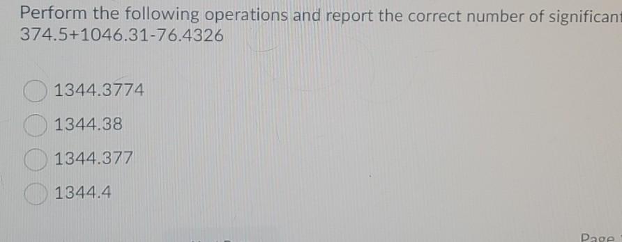Solved Perform The Following Operations And Report The