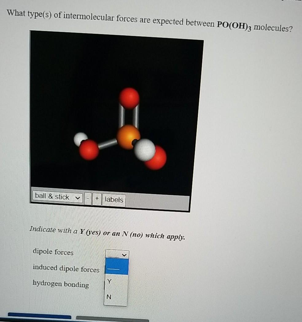 Solved What type(s) of intermolecular forces are expected | Chegg.com