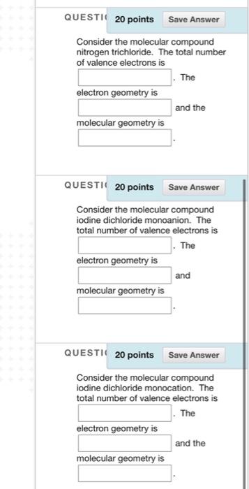 Solved consider the molecular compound boron trichloride. te | Chegg.com