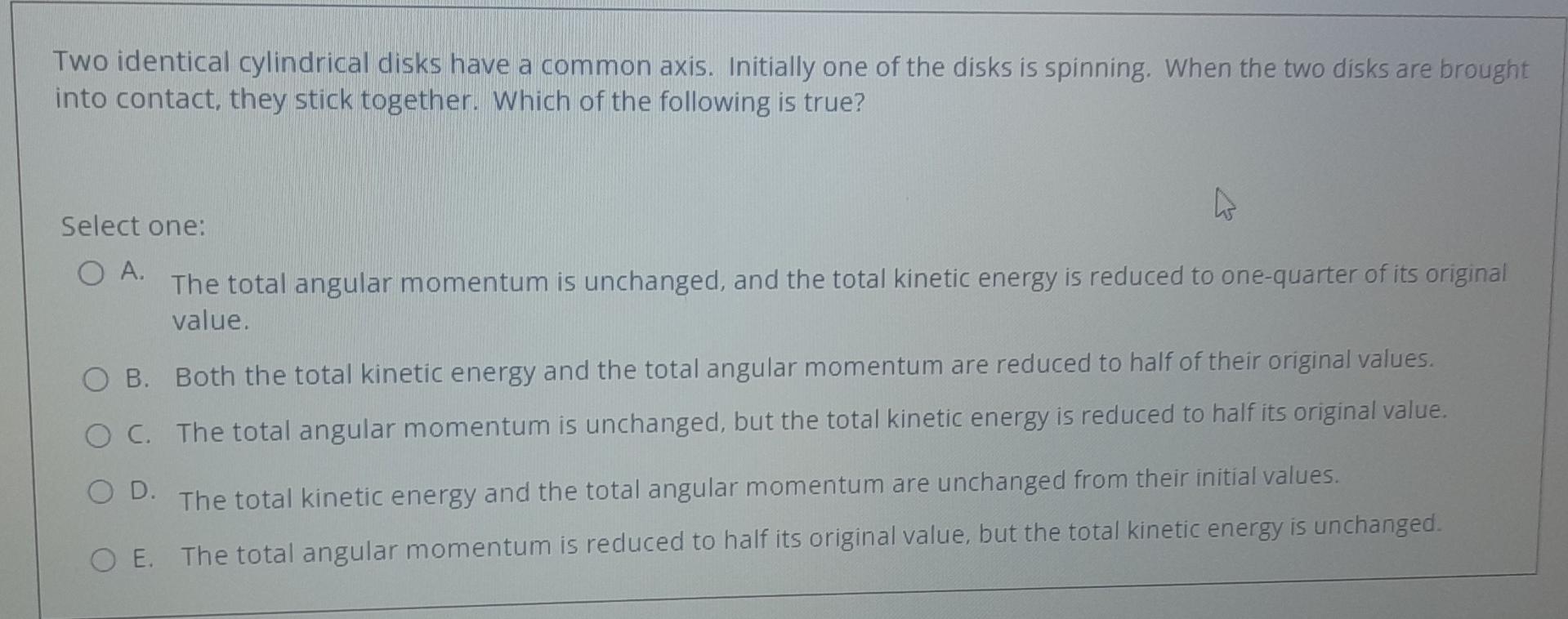 Solved Two identical cylindrical disks have a common axis. | Chegg.com