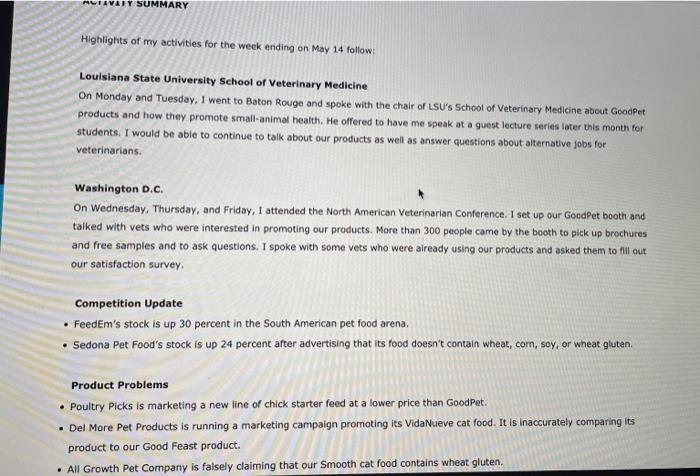 Solved Informational reports provide summaries and describe | Chegg.com