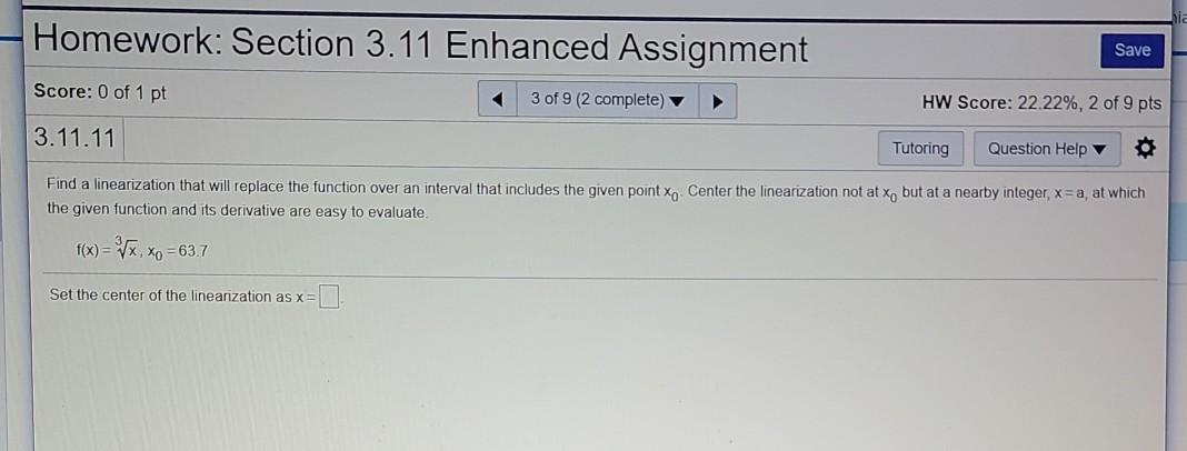 Solved Homework Section 3 11 Enhanced Assignment Save