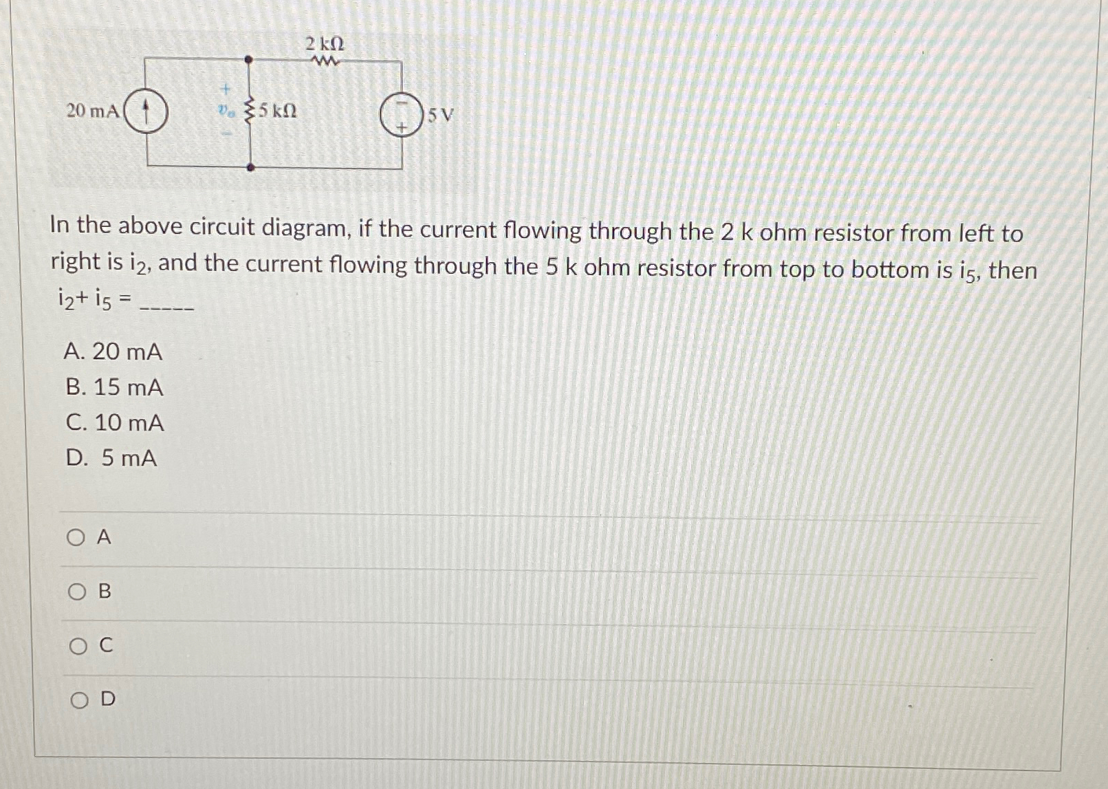 Solved In the above circuit diagram, if the current flowing | Chegg.com