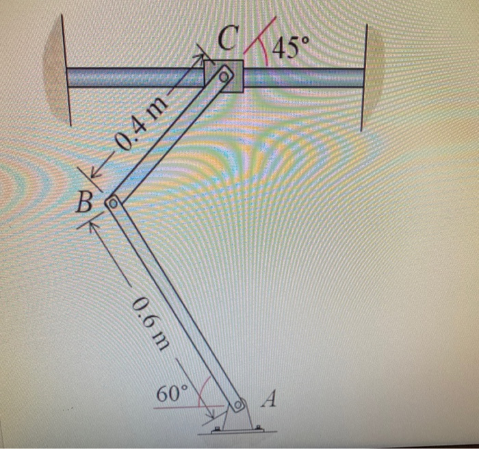 Solved If the collar C slides with linear velocity (+ 3 m/s) | Chegg.com