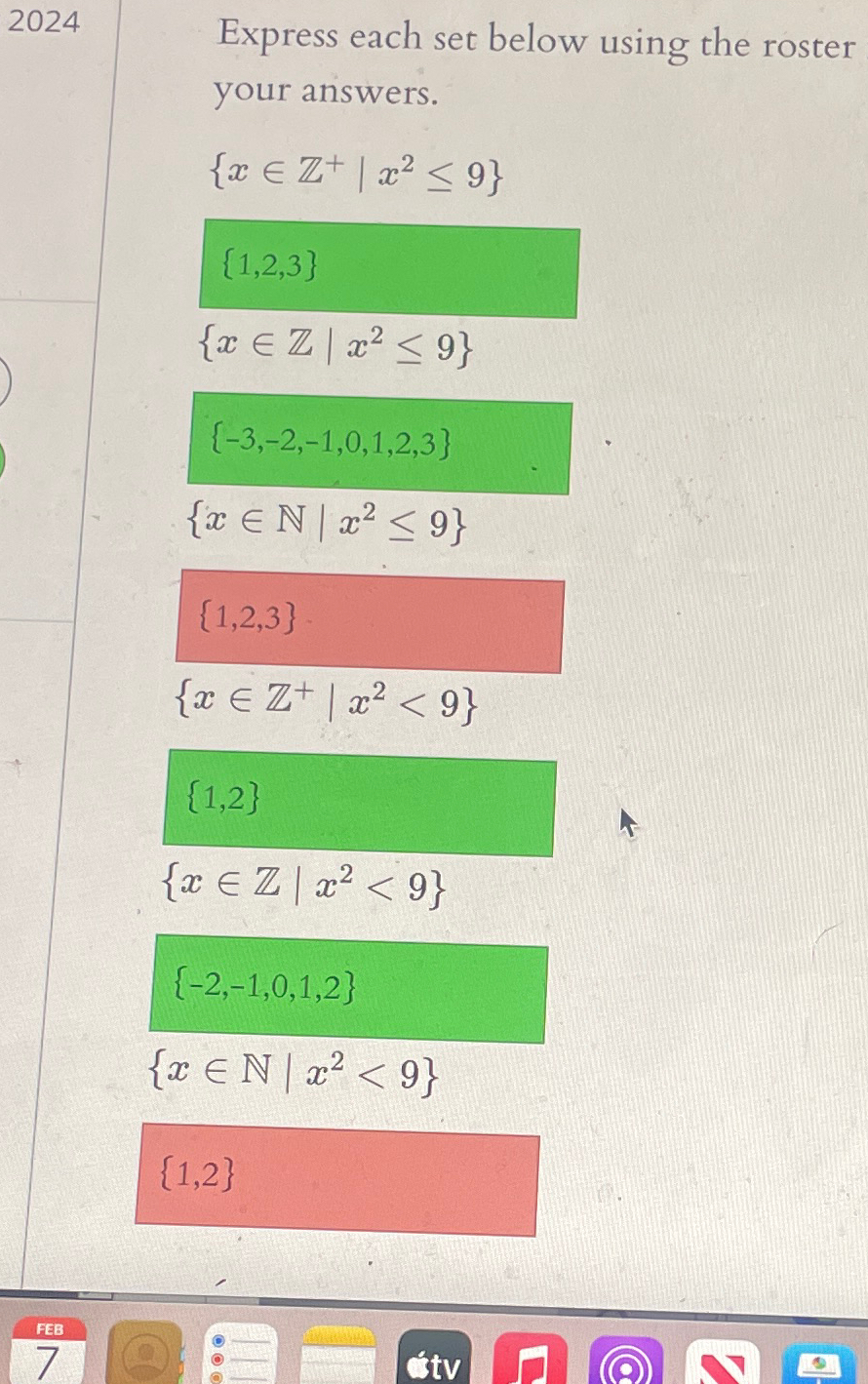 Solved 2024Express each set below using the roster your | Chegg.com