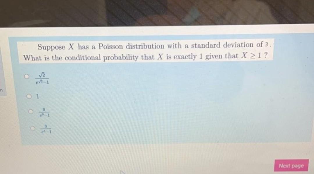 Solved Suppose X has a Poisson distribution with a standard | Chegg.com