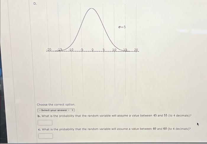 Solved c.A random variable is normally distributed with a | Chegg.com