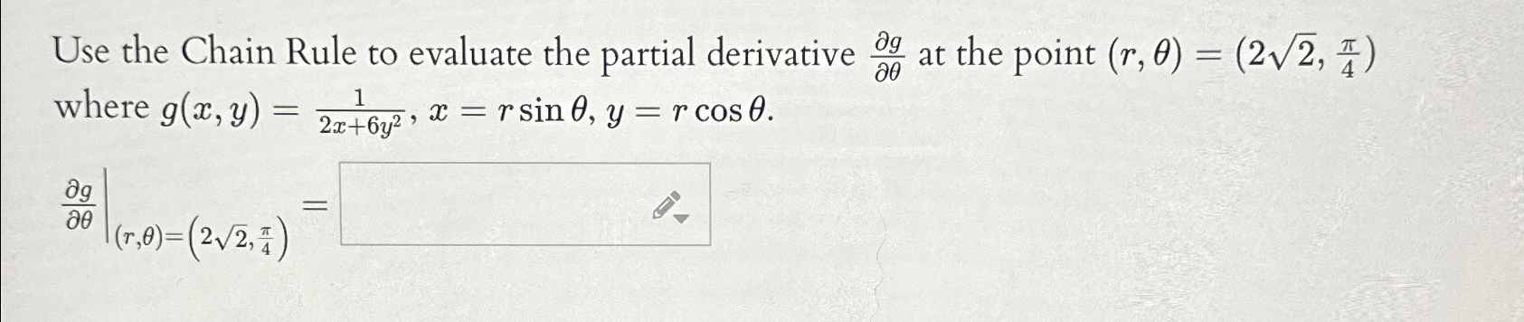 Solved Use the Chain Rule to evaluate the partial derivative | Chegg.com