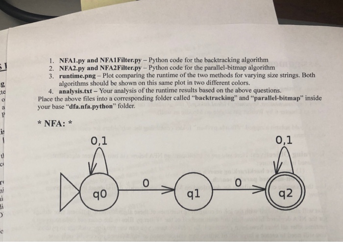 Solved You should submit a zipped "dfa.nfa.python" folder | Chegg.com