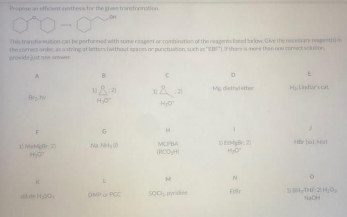 Solved Propose an efficient synthesis for the given | Chegg.com