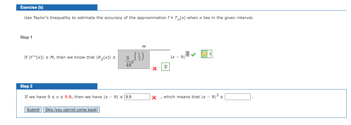 Solved Exercise (b)Exercise (b)Use Taylor's Inequality to | Chegg.com