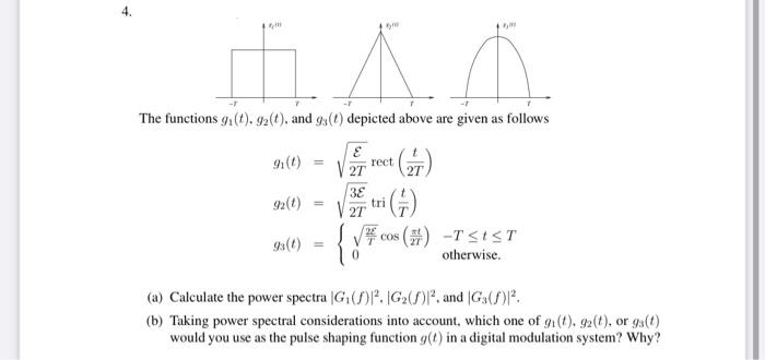 Solved The functions g1(t),g2(t), and g3(t) depicted above | Chegg.com
