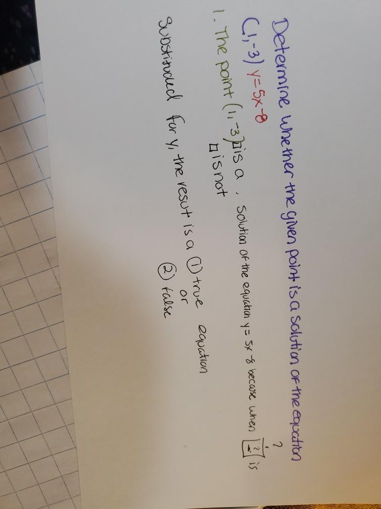 Solved Determine whether the given point is a solution of | Chegg.com