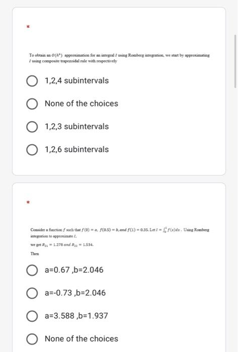 Solved To obtain an O(Ⓡ) approximation for an integral / | Chegg.com