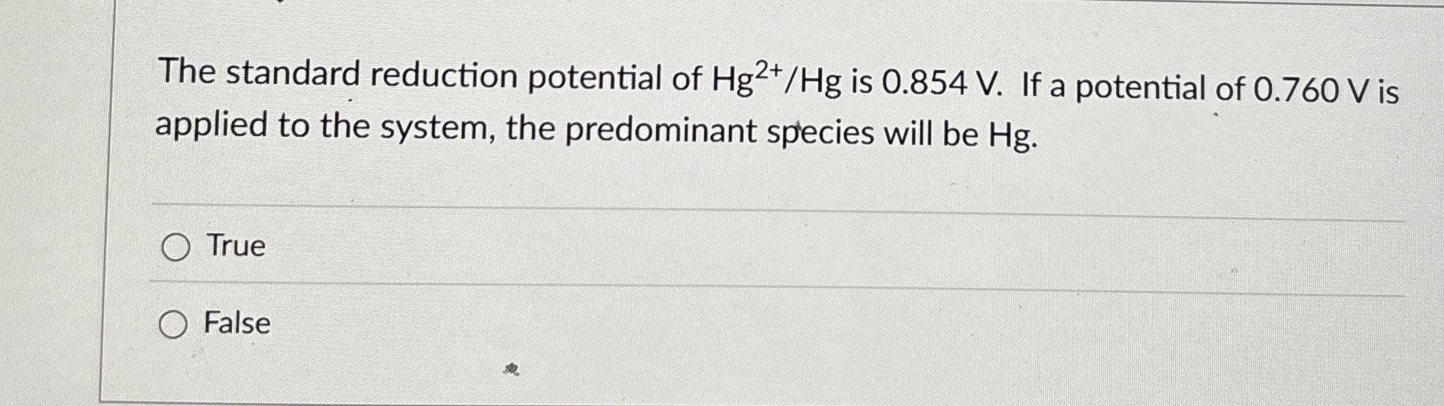 High Quality SOLUTION The standard reduction potential of Hg2+Hg ﻿is 0. ...