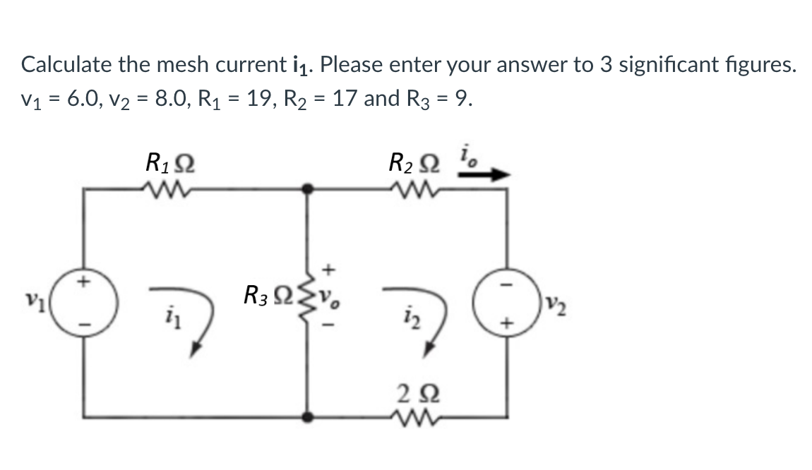 Solved Calculate the mesh current i1. ﻿Please enter your | Chegg.com