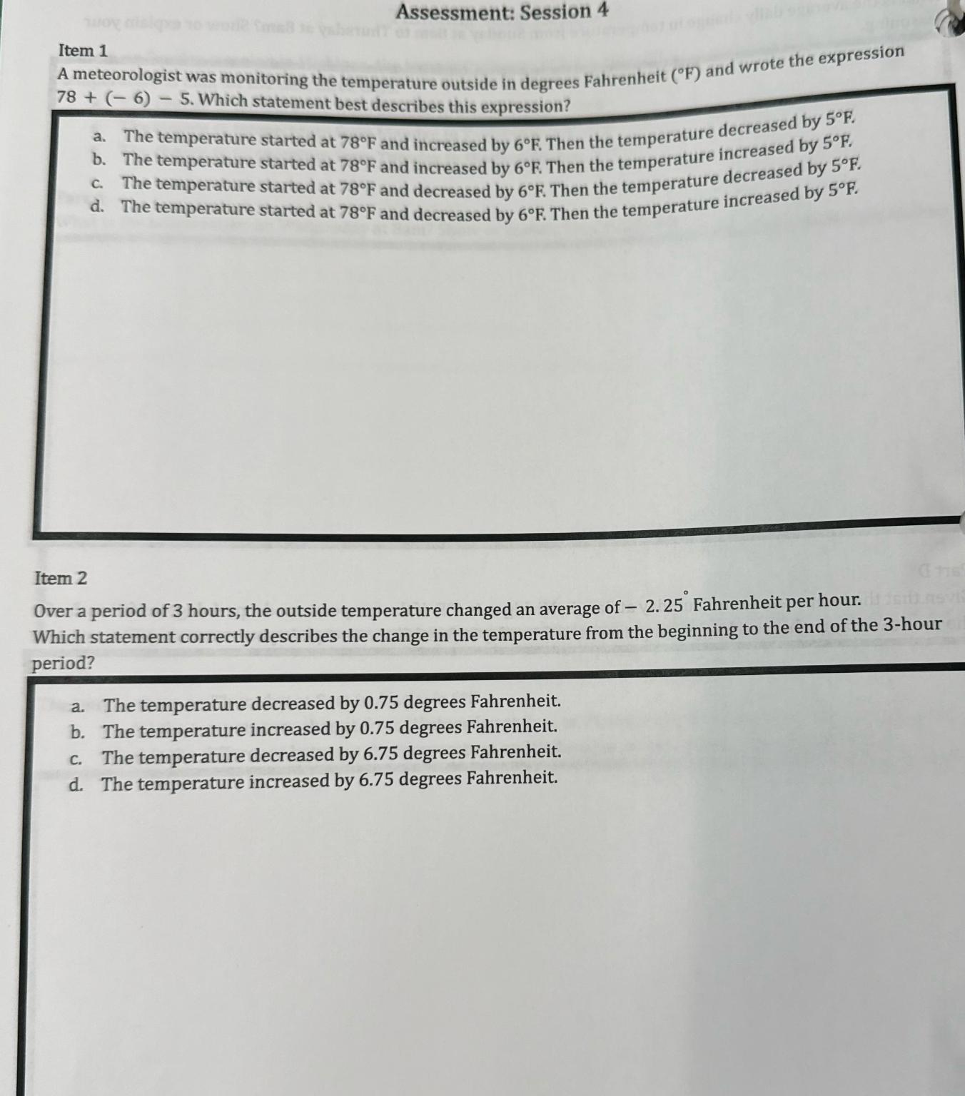 Solved Assessment: Session 4Item 1A meteorologist was | Chegg.com