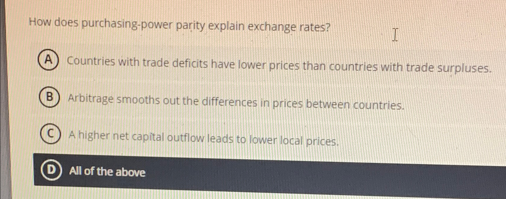 Solved How does purchasing-power parity explain exchange | Chegg.com