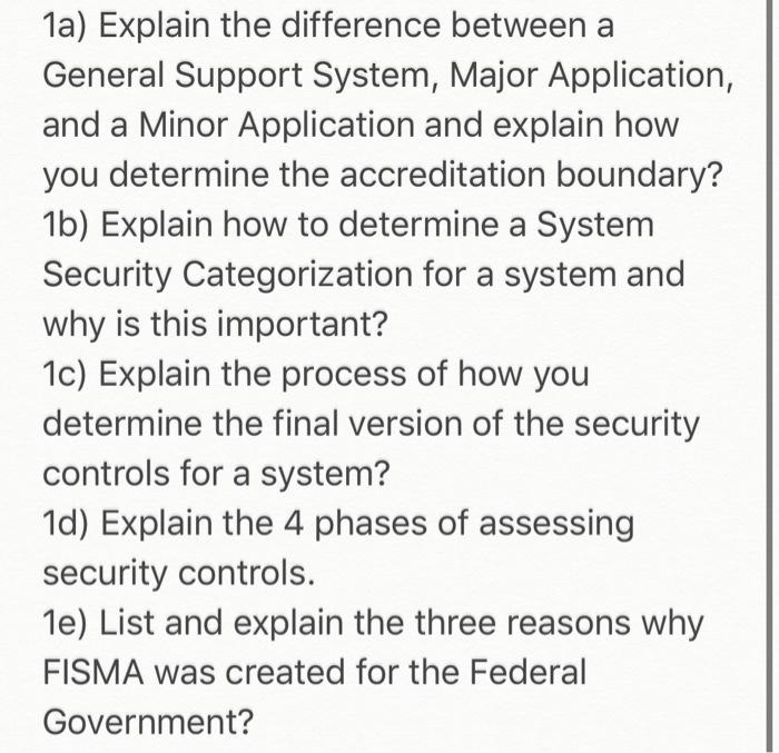 Solved 1a) Explain the difference between a General Support | Chegg.com