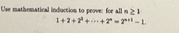 Solved Use mathematical induction to prove: for all | Chegg.com