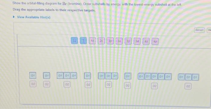 Solved Show the orbital-filling diagram for Br (bromine). | Chegg.com