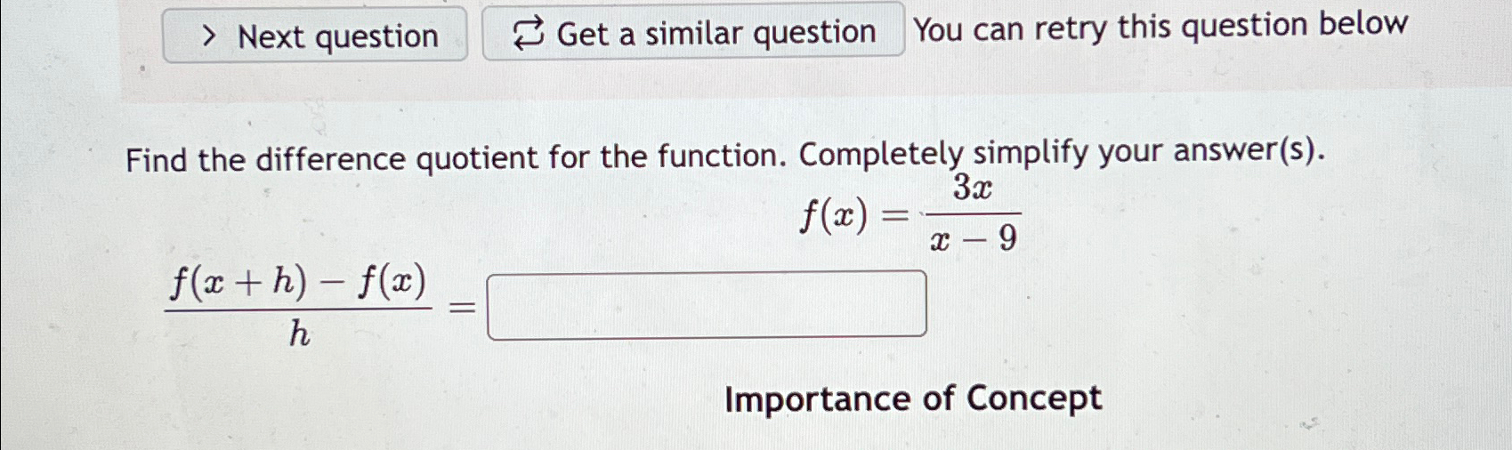 Solved Get a similar question You can retry this question | Chegg.com