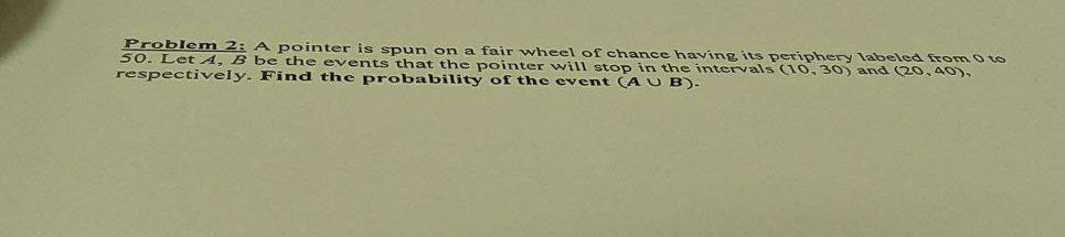 Solved Problem 2: A pointer is spun on a fair wheel of | Chegg.com