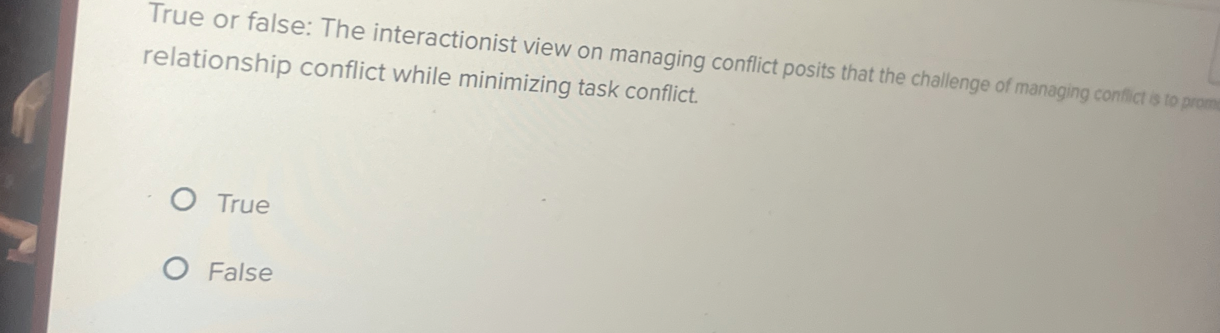 High Quality SOLUTION True or false: The interactionist view on managing | Chegg.com