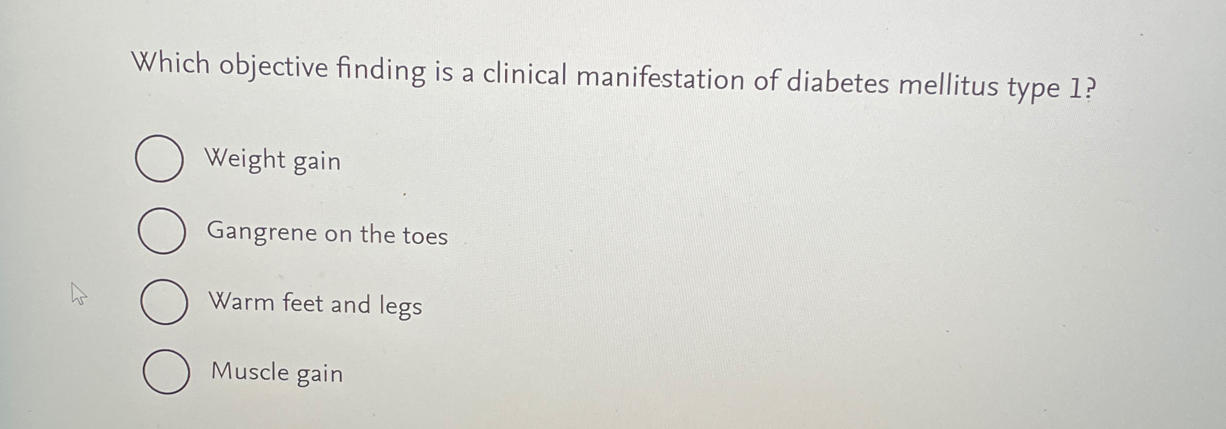 Solved Which objective finding is a clinical manifestation | Chegg.com