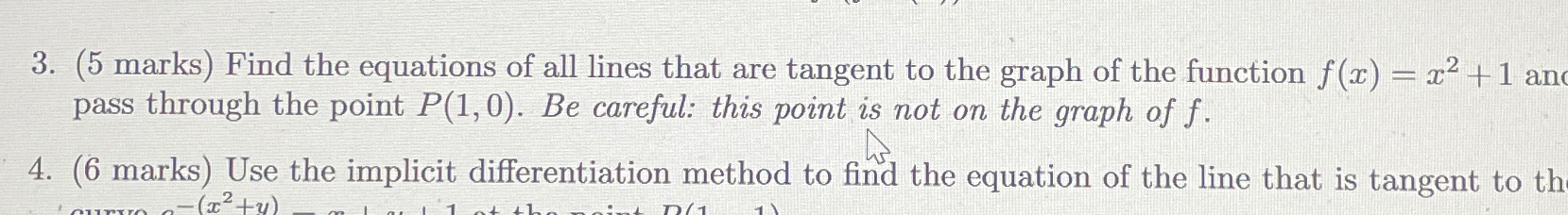 Solved (5 marks) Find the equations of all lines that are | Chegg.com Solved (5 marks) Find the equations of all lines that are | Chegg.com