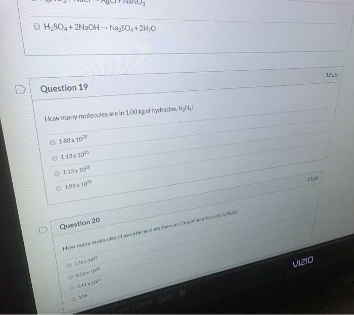 Solved NO3 O H2SO4 + 2NaOH - Na2SO4 + 2H20 3.5 pts Question | Chegg.com