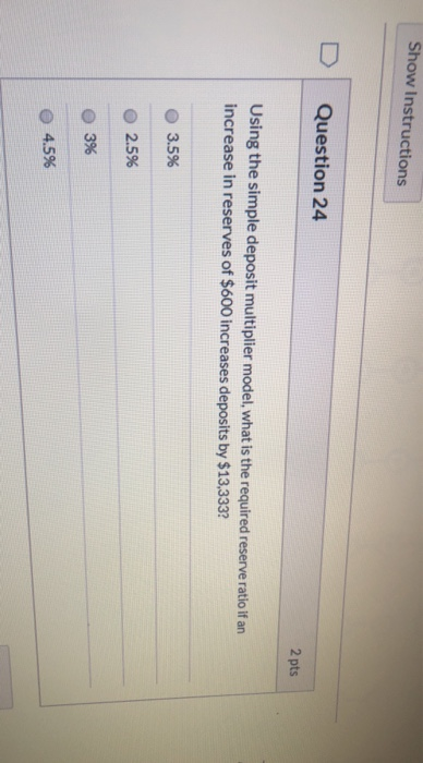 Solved Show Instructions Question 24 2 pts Using the simple | Chegg.com