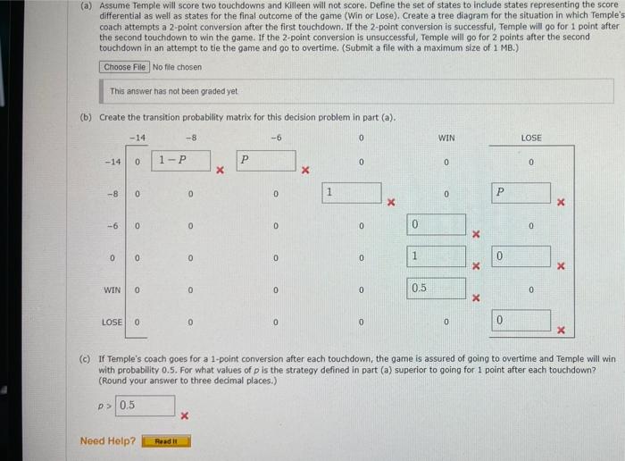Solved In American football, touchdowns are worth 6 points. | Chegg.com