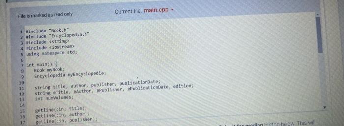 Solved 10.11 LAB: Book information (overriding member | Chegg.com