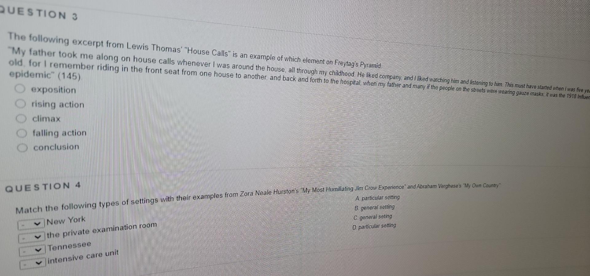 rising action climax falling action | Chegg.com