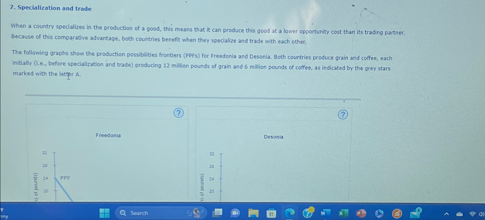 Solved Specialization and tradeWhen a country specializes in | Chegg.com