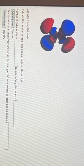 Solved Consider the orbital shown: Indicate the number of | Chegg.com