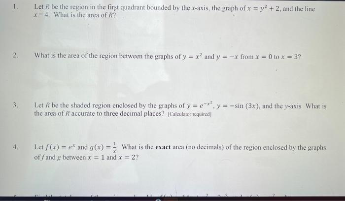 Solved Let R be the region in the first quadrant bounded by | Chegg.com