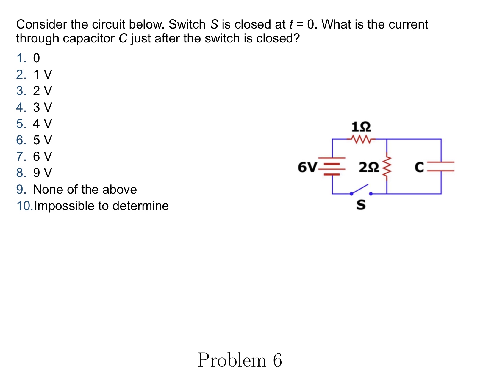 Solved Consider the circuit below. Switch S ﻿is closed at | Chegg.com