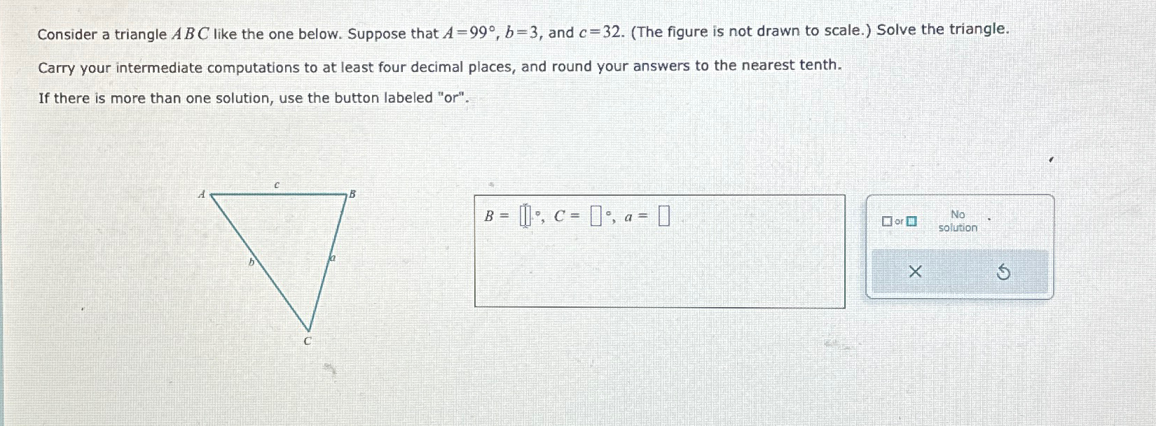 Solved Consider a triangle ABC like the one below. Suppose | Chegg.com