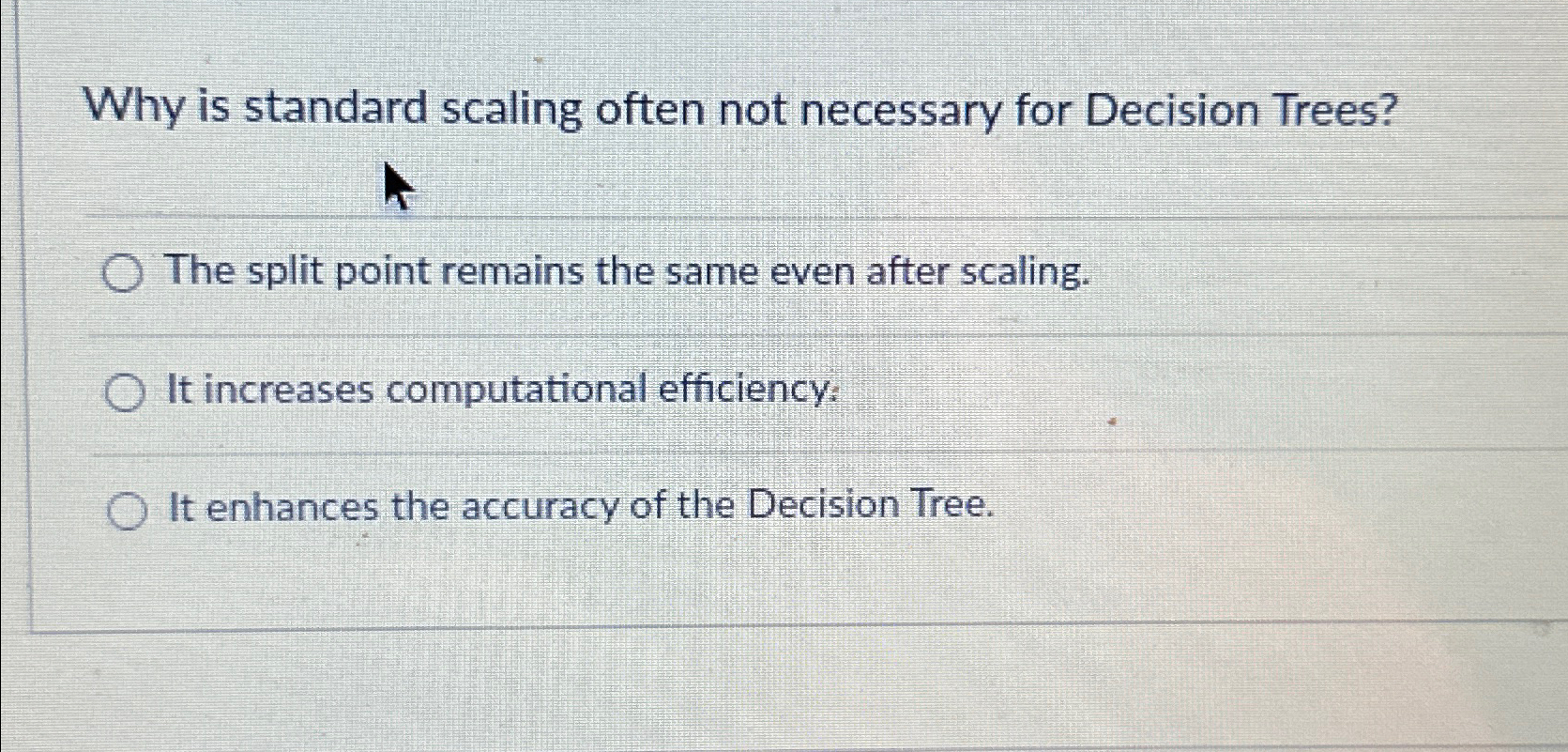 Solved Why is standard scaling often not necessary for | Chegg.com
