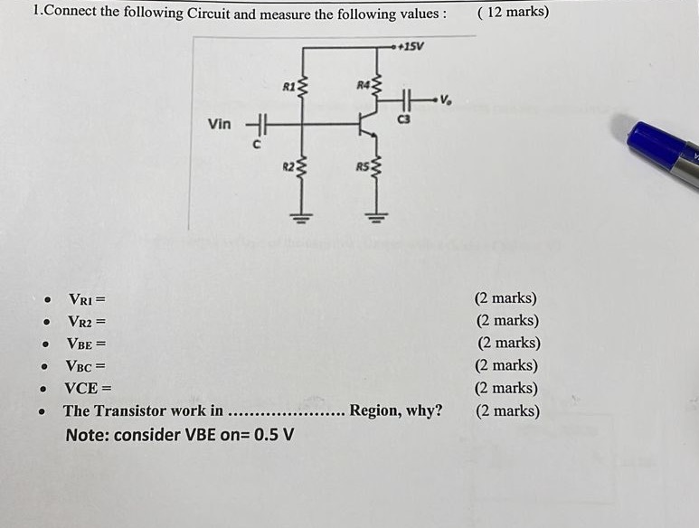 Connect the following Circuit and measure the | Chegg.com