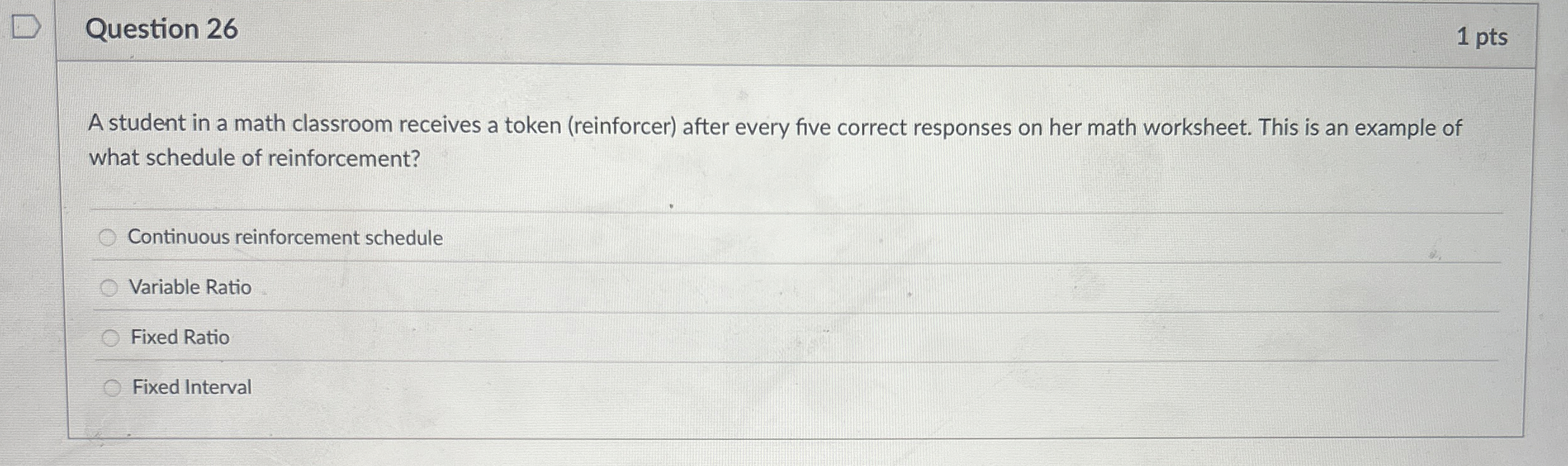 Solved Question 261 ﻿ptsA student in a math classroom | Chegg.com