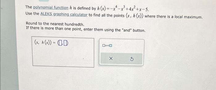 Solved The polynomial function h is defined by | Chegg.com