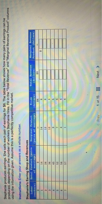 Solved Next > 1 of 15 Prev 9 LS 9 95 9 6 9 OT 9E 92 OS 9S PI | Chegg.com