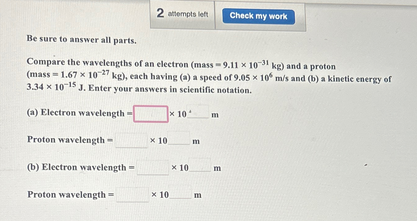 Solved 2 ﻿attempts leftBe sure to answer all parts.Compare | Chegg.com