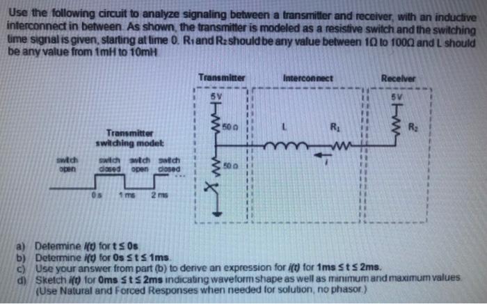 Solved Use the following circuit to analyze signaling | Chegg.com