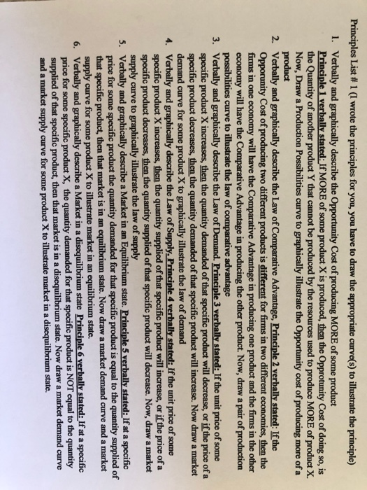 Solved Principles List # 1 (I wrote the principles for you, | Chegg.com