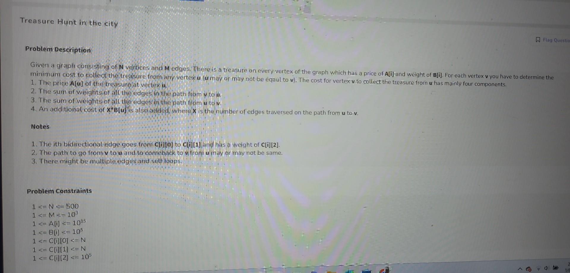 Solved Given a graph consisting of N vertices and M edges. | Chegg.com